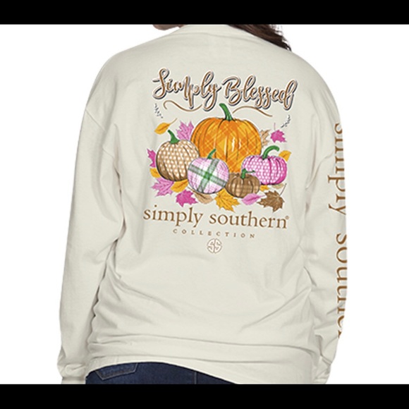 Simply Southern | Tops | Simply Southern Blessed Thanksgiving Pumpkins ...